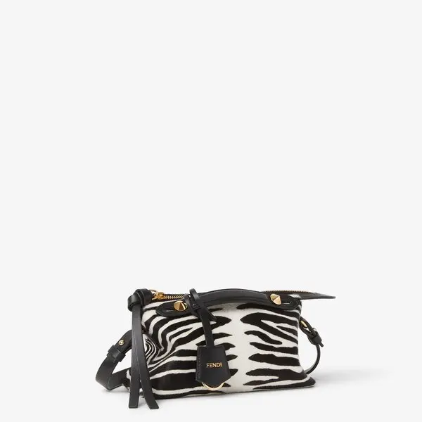 Fendi By The Way Soft Mini Tiger-print Cavallino Leather Bag - [black]
